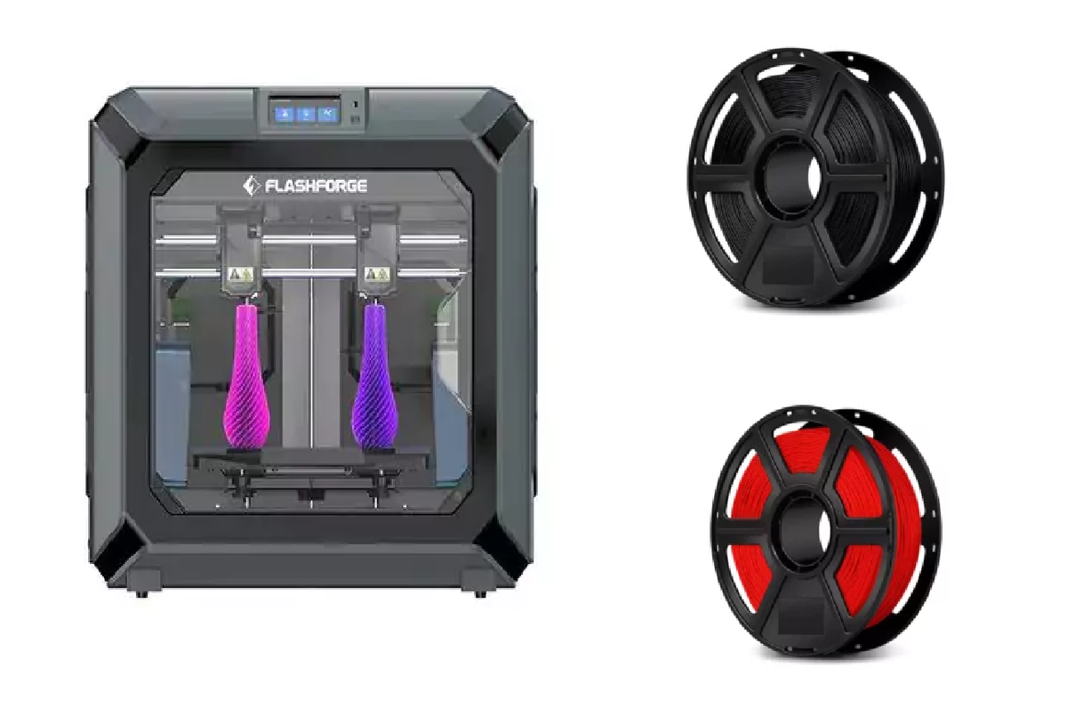 Flashforge Creator 3 3d Printer Cs Black And Red Pla Filament Shop