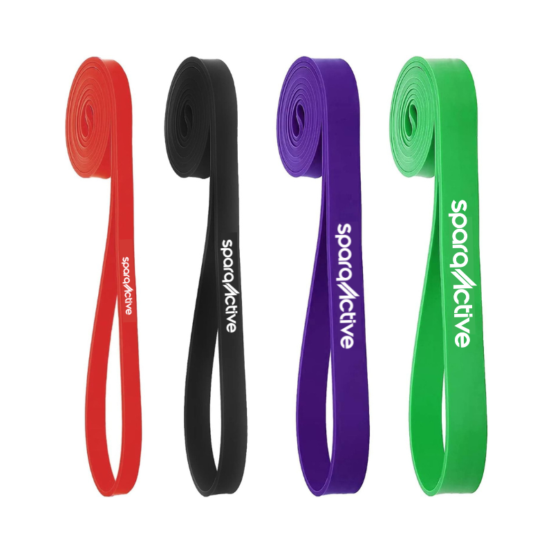 Sparq Active - Resistance Power Bands for Fitness Training - Set of 4 ...