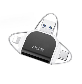 AICOM - 4 in 1 OTG Card Reader for SD/MicroSD/USB3.0 Memory Card | Shop ...
