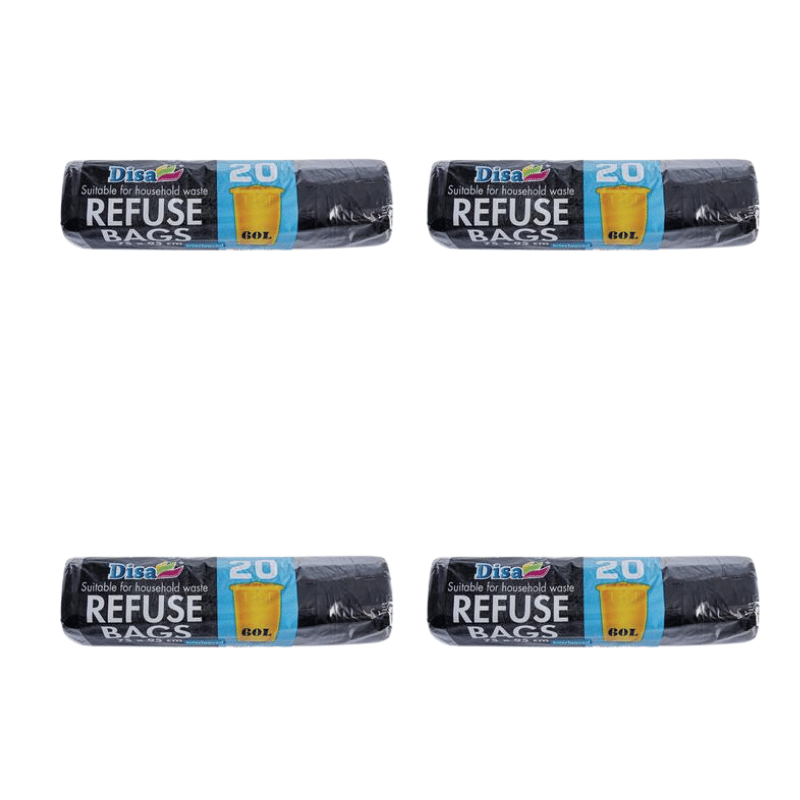 Pack of 4-Refuse bag 20 Piece Black 750x950mm | Shop Today. Get it ...