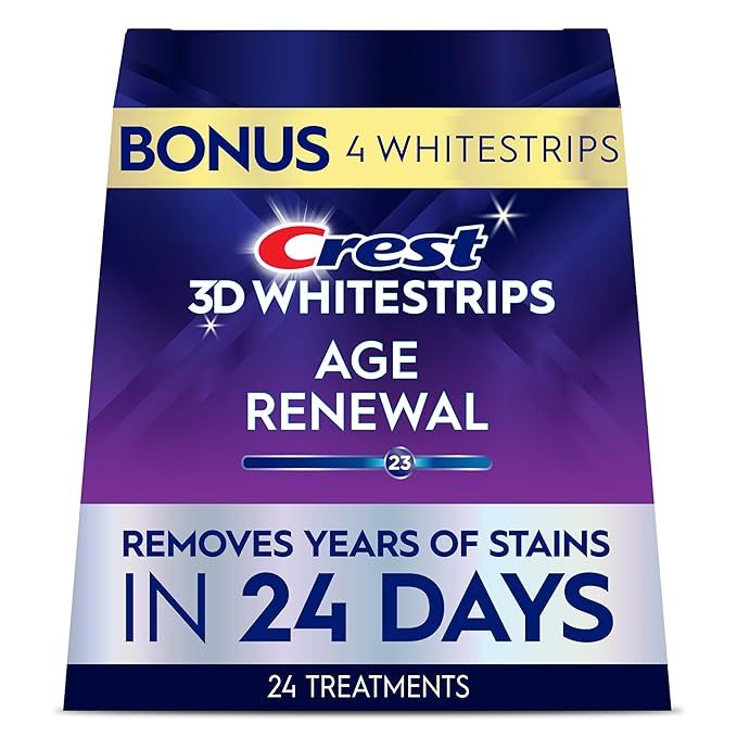 Crest 3D Whitestrips, Teeth Whitening Strip Kit Levels 23 Whiter, 48 ...