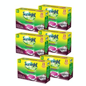 Sunlight Expert Extra Power Automatic Dishwashing Tablets Lemon - 6x 23 ...