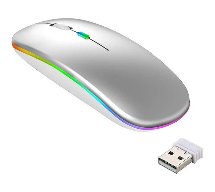 Ergonomic 2.4G Wireless Mouse With Red LED Tracking - Silver | Shop ...