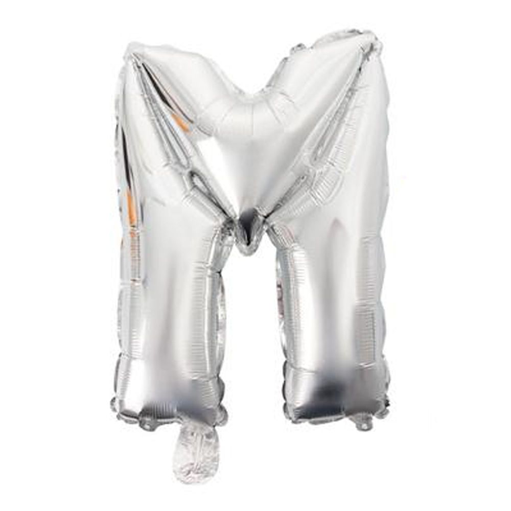 Balloon Letter 'M' Helium Foil Silver - 35cm | Shop Today. Get it ...
