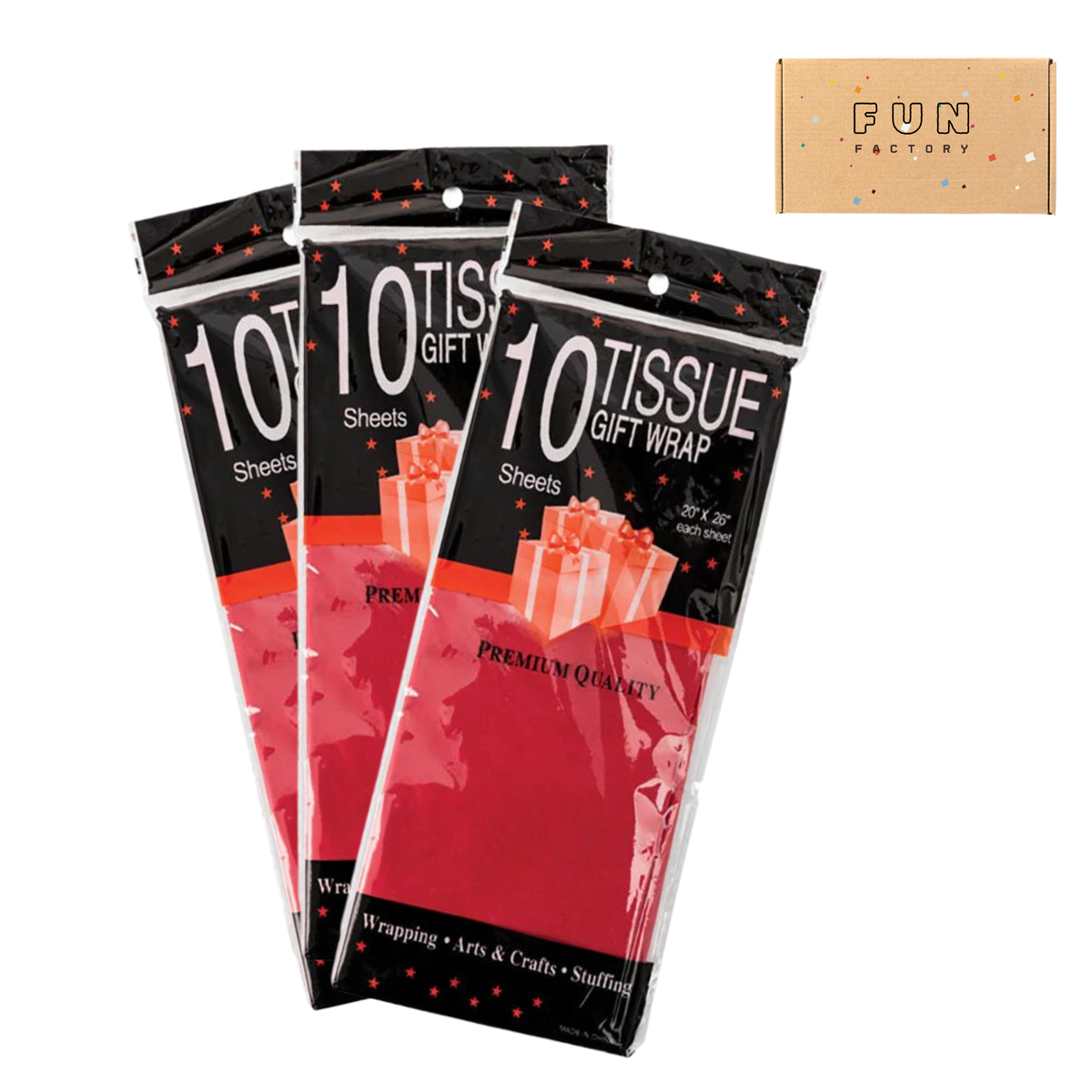 Party Gift Tissue Paper Set - Pack of 3 (red) | Shop Today. Get it ...