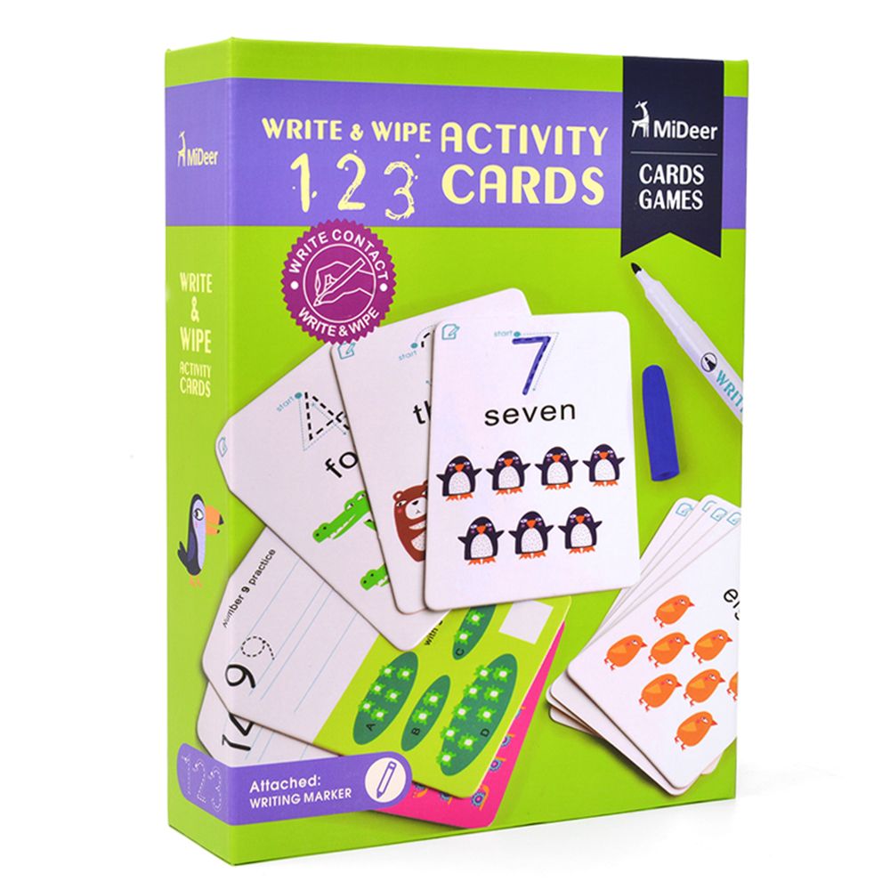 Mideer Write & Wipe Counting Activity Cards | Shop Today. Get it ...