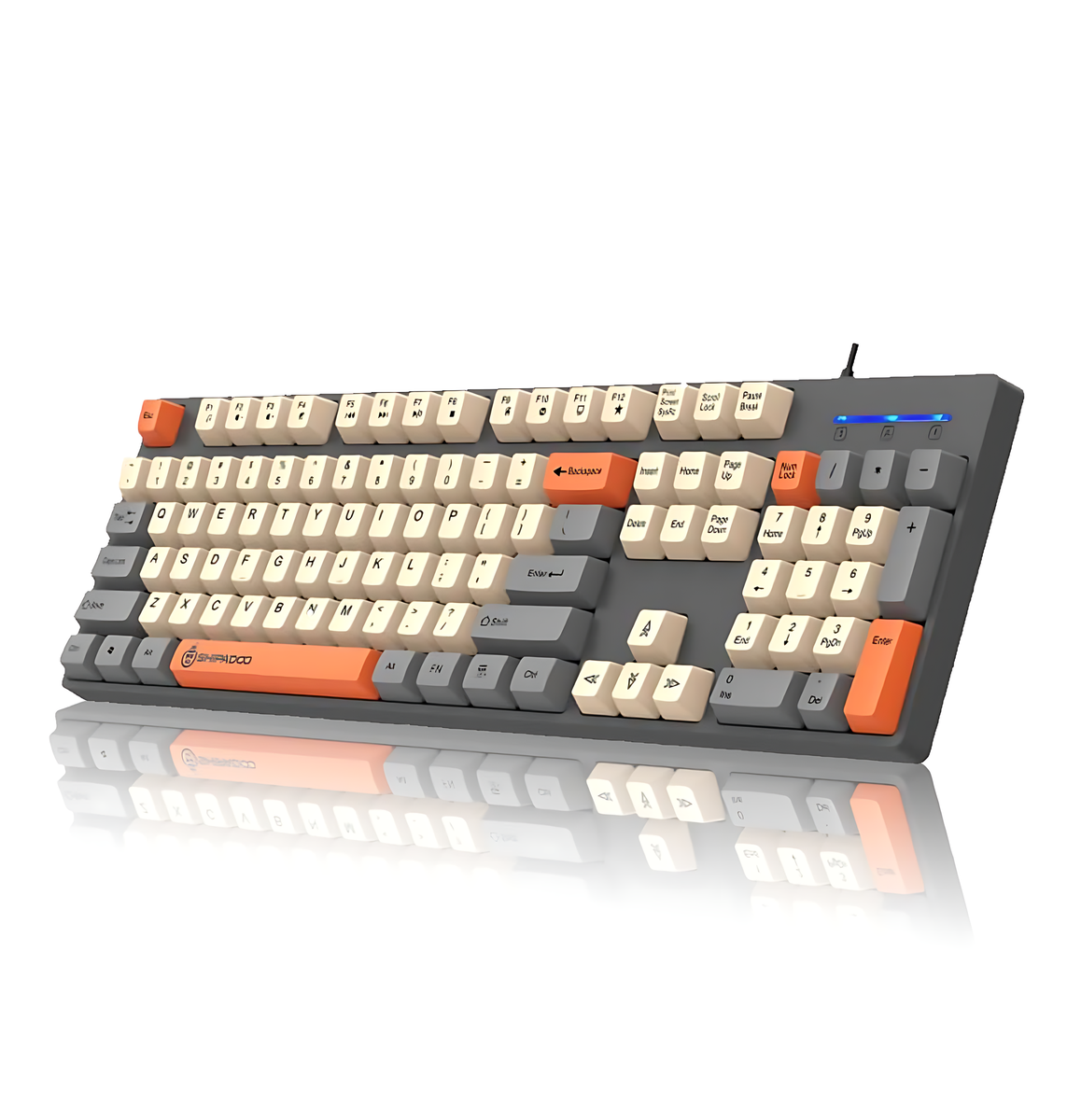K3600 Wired Mechanical Gaming Keyboard Office Keyboard - Grey Orange ...