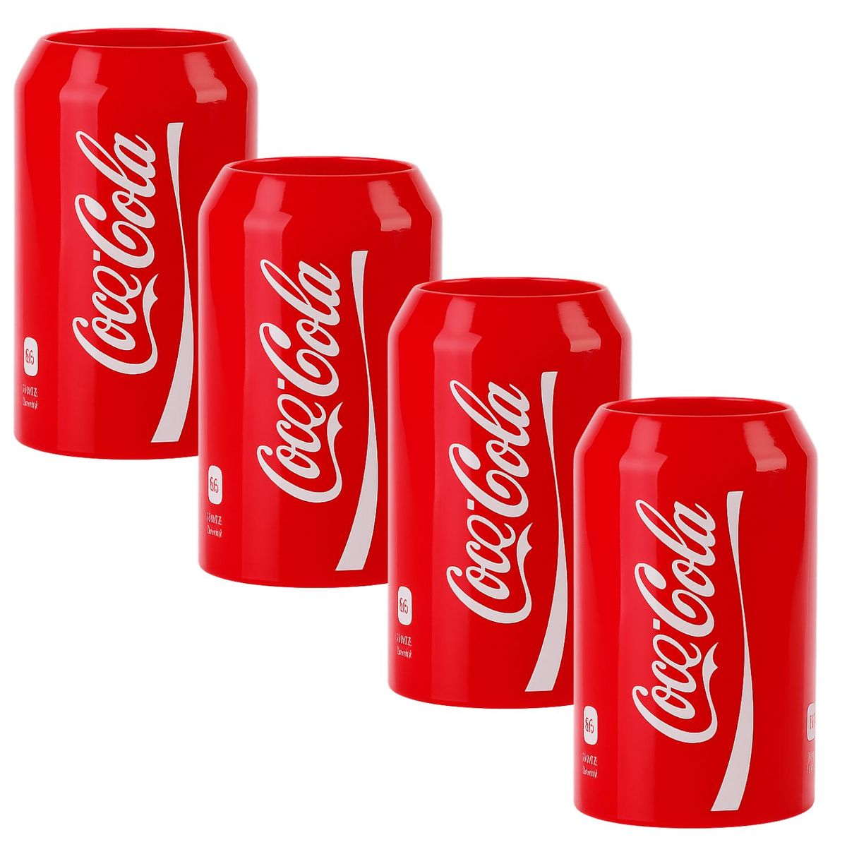 340ml Cola-Shape Reusable Silicone Can Disguise Cover Sleeve Pack of 4 ...
