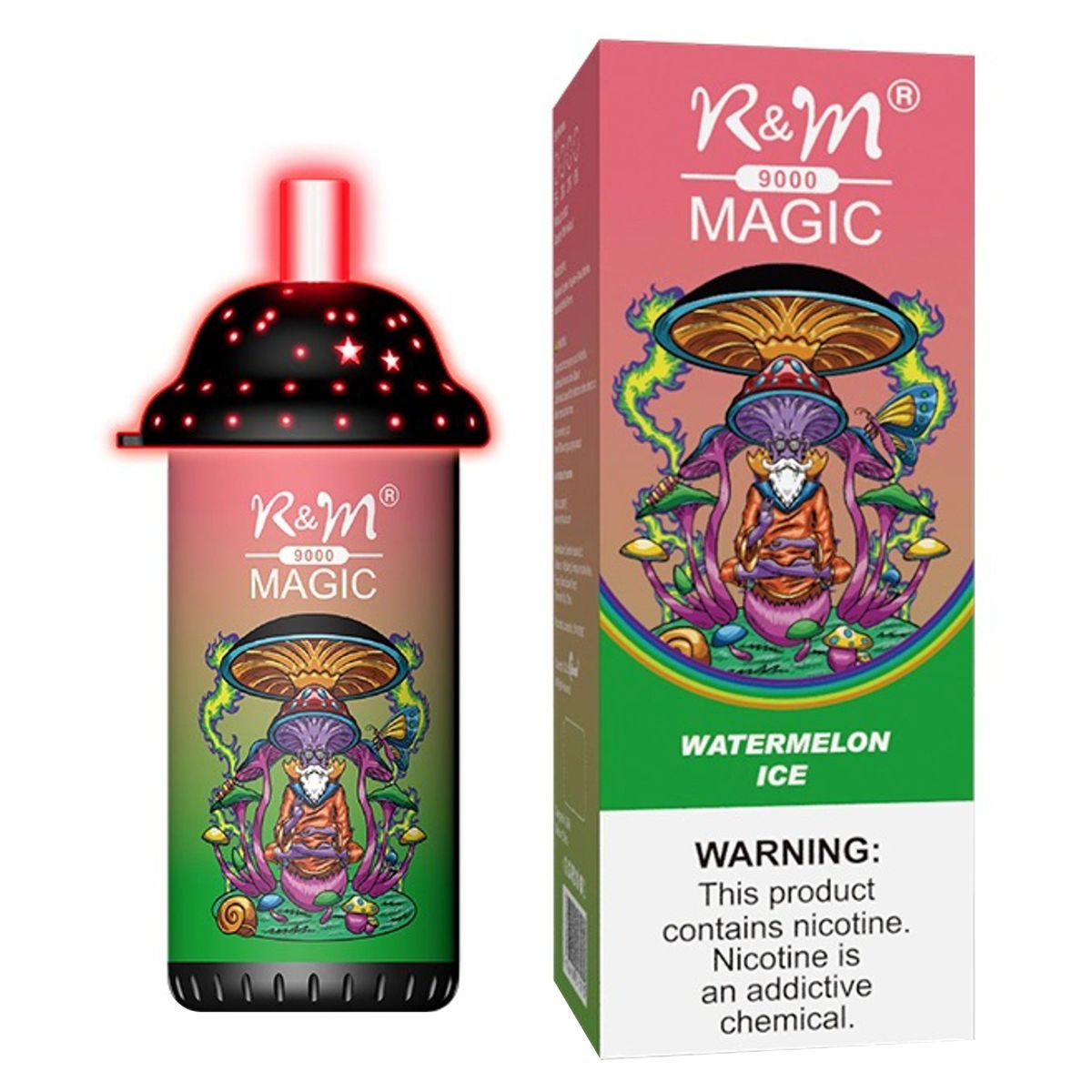 Magic 9000 Puffs Rechargeable Disposable Vape With 18ml Watermelon Ice ...