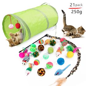 21-Piece Cat Toy Set Cat Teaser Toy Endless Fun for Your Feline Friend ...