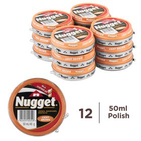 Nugget 12X50ml, Leather Shoe Polish, Light Brown | Shop Today. Get it ...