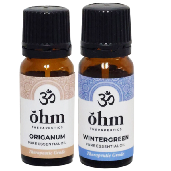 OHM Pure Essential Oreganum 10ml + Wintergreen 10ml Therapeutic Grade ...