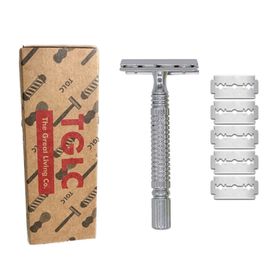 Double Edge Safety Shaving Razor Plus 5 Blades | Shop Today. Get it ...