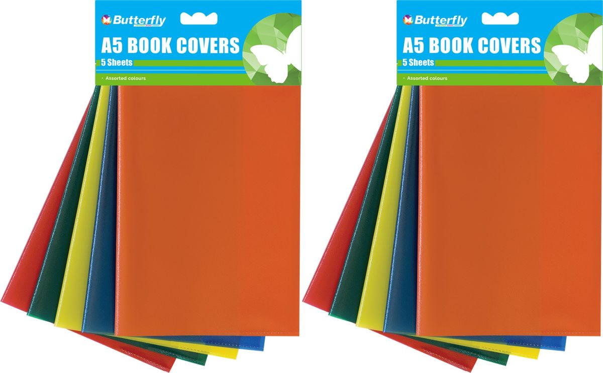 Book Cover - A5 140 m Bright Pre-Cut Plastic 5'S X2 | Shop Today. Get ...