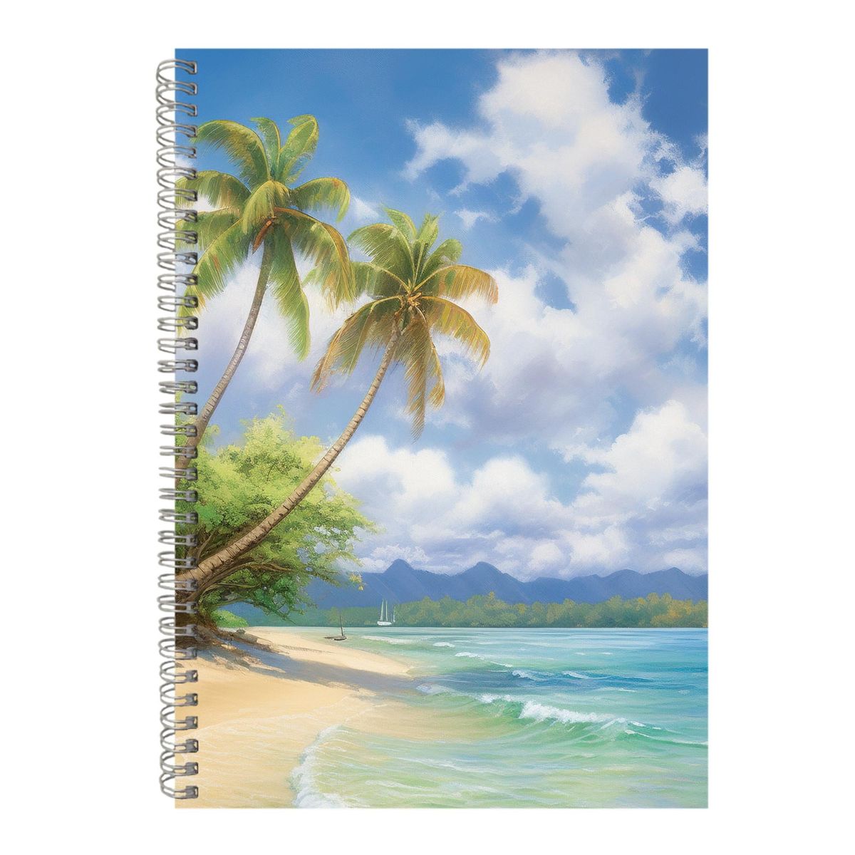 Island12 A4 Notebook Spiral and Lined Tropical Graphic Notepad Present ...