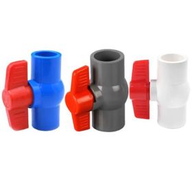 Tool DIY Plumbing Fittings PVC Ball Pipe Shut-Off Valve Set Of 3 ...