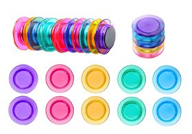 20-Pack Clear Transparent Magnetic Buttons for Refrigerator ...