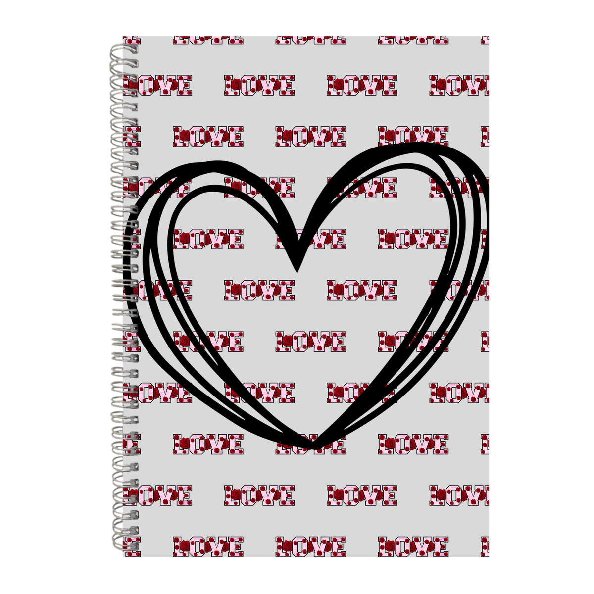 Valentines Day 12 A4 Notebook Pad with Lines Graphic Design Present 022 ...