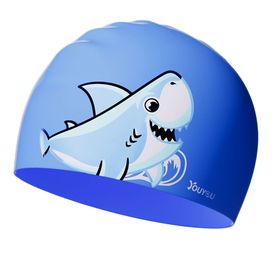 Kids Cartoons Senior Silicone Swim Cap -Shark | Shop Today. Get it ...