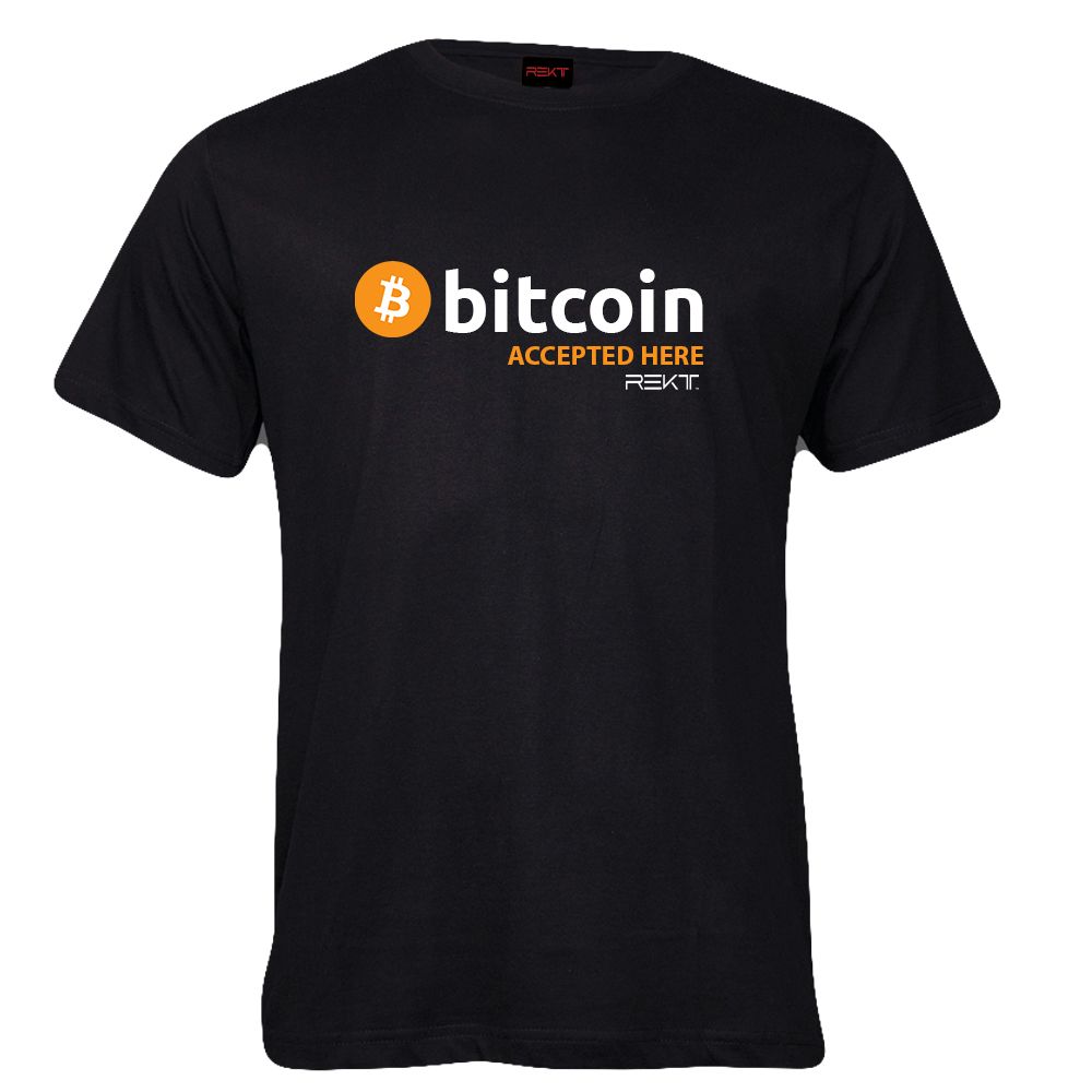 REKTT Mens Bitcoin Accepted Here T-Shirt | Shop Today. Get it Tomorrow ...
