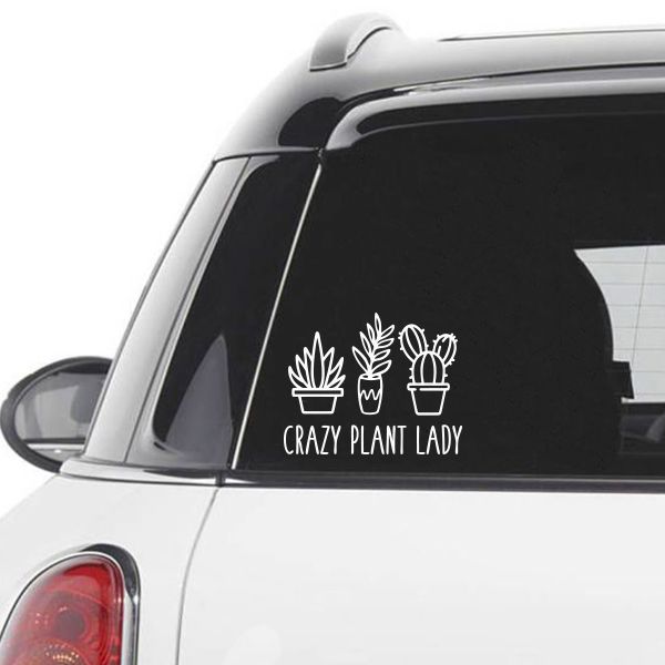 Crazy plant lady car vinyl decals - set of 4 | Shop Today. Get it ...