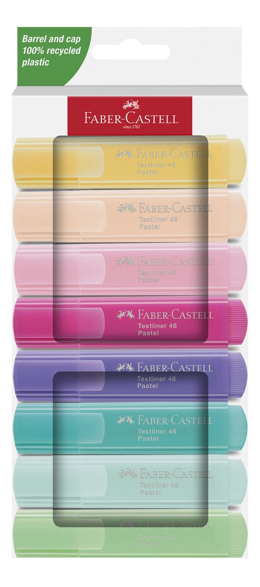 Faber-Castell Highlighter Pastel - Cardboard wallet 8's | Shop Today ...