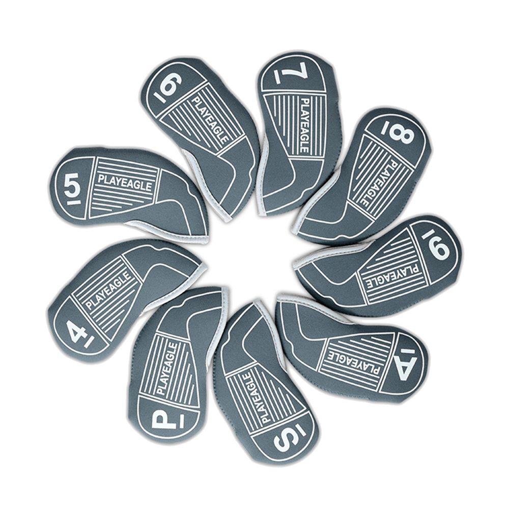 9 Piece/Set Neoprene Golf Club Iron Putter Head Cover - Gray | Shop ...