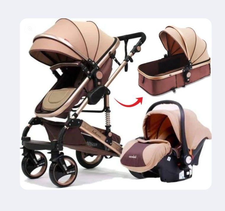 Belecoo Q3 Baby Stroller 3 In 1 Newborn Baby Carriage-Brown | Shop ...