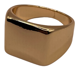 Men Statement Ring , Block Gold , Signet , Round Square | Shop Today ...