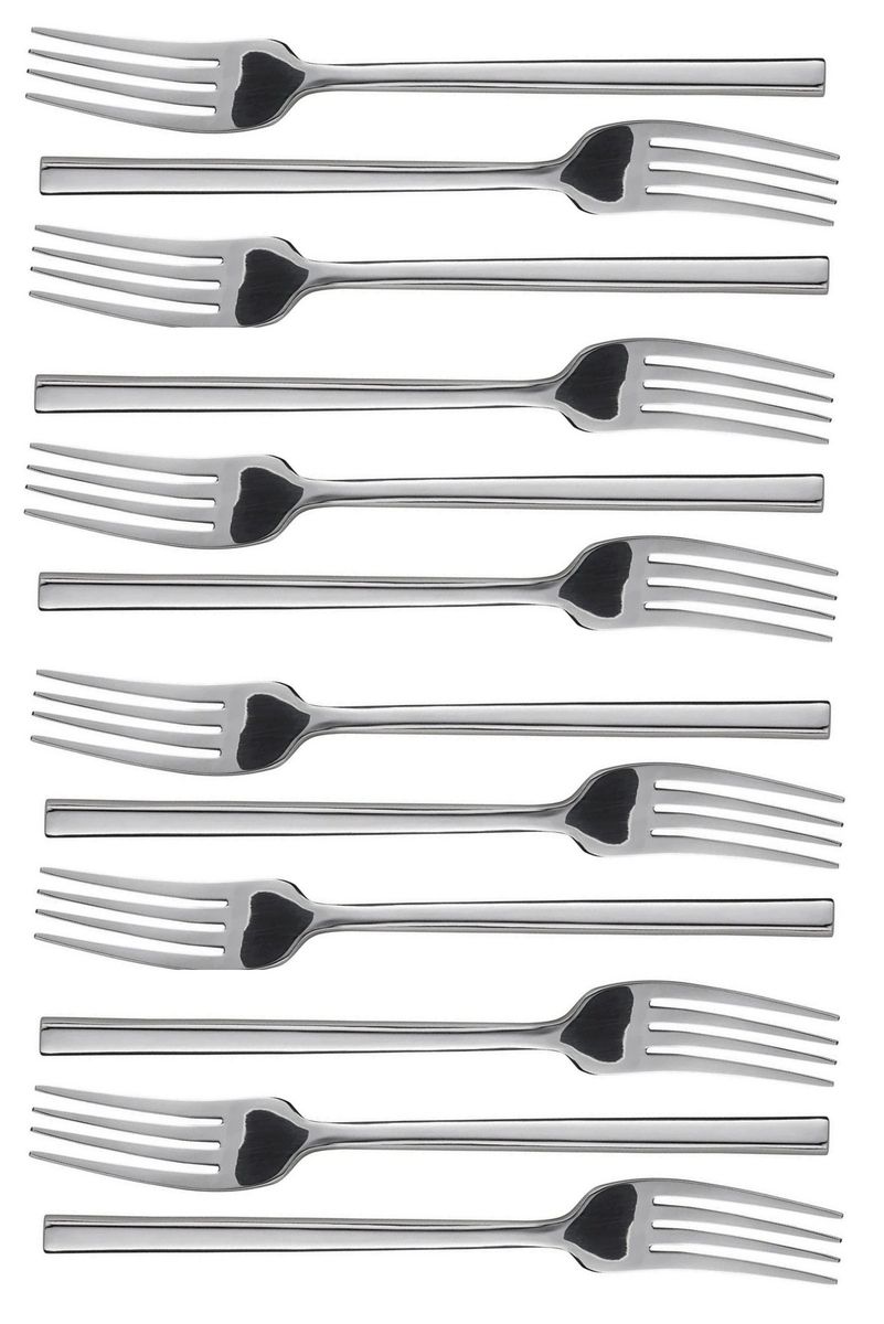Table Fork 12 Piece Square Handle Stainless Steel | Shop Today. Get it ...