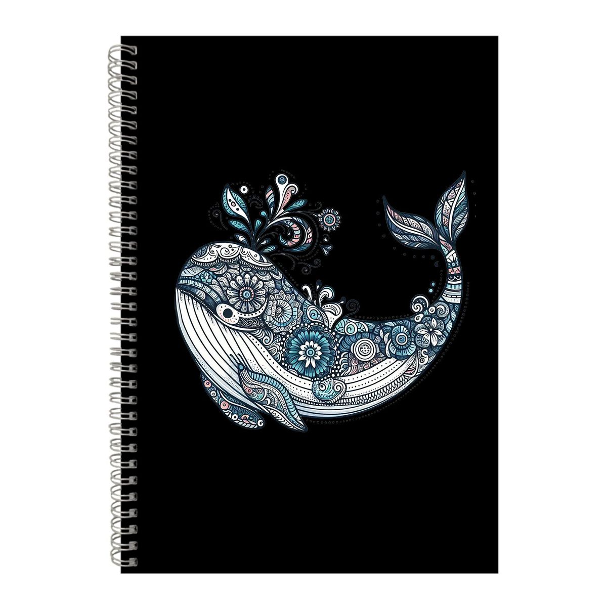 Whale24 A4 Notebook Spiral and Lined Sealife Graphic Notepad Present ...