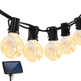 Stellar Lighting Solar 25 Wire LED Classic Retro Bulb String Lights ...