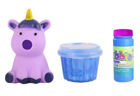 Slime Slurping Puking Squeeze Animal Toy With Bubbles - Crystal Unicorn ...