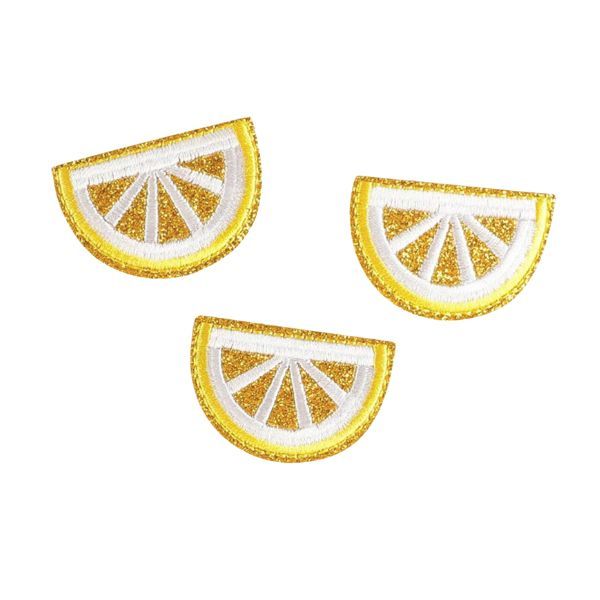 Set of 3 Lemon Slice Embroidered Iron on Patch | Shop Today. Get it ...