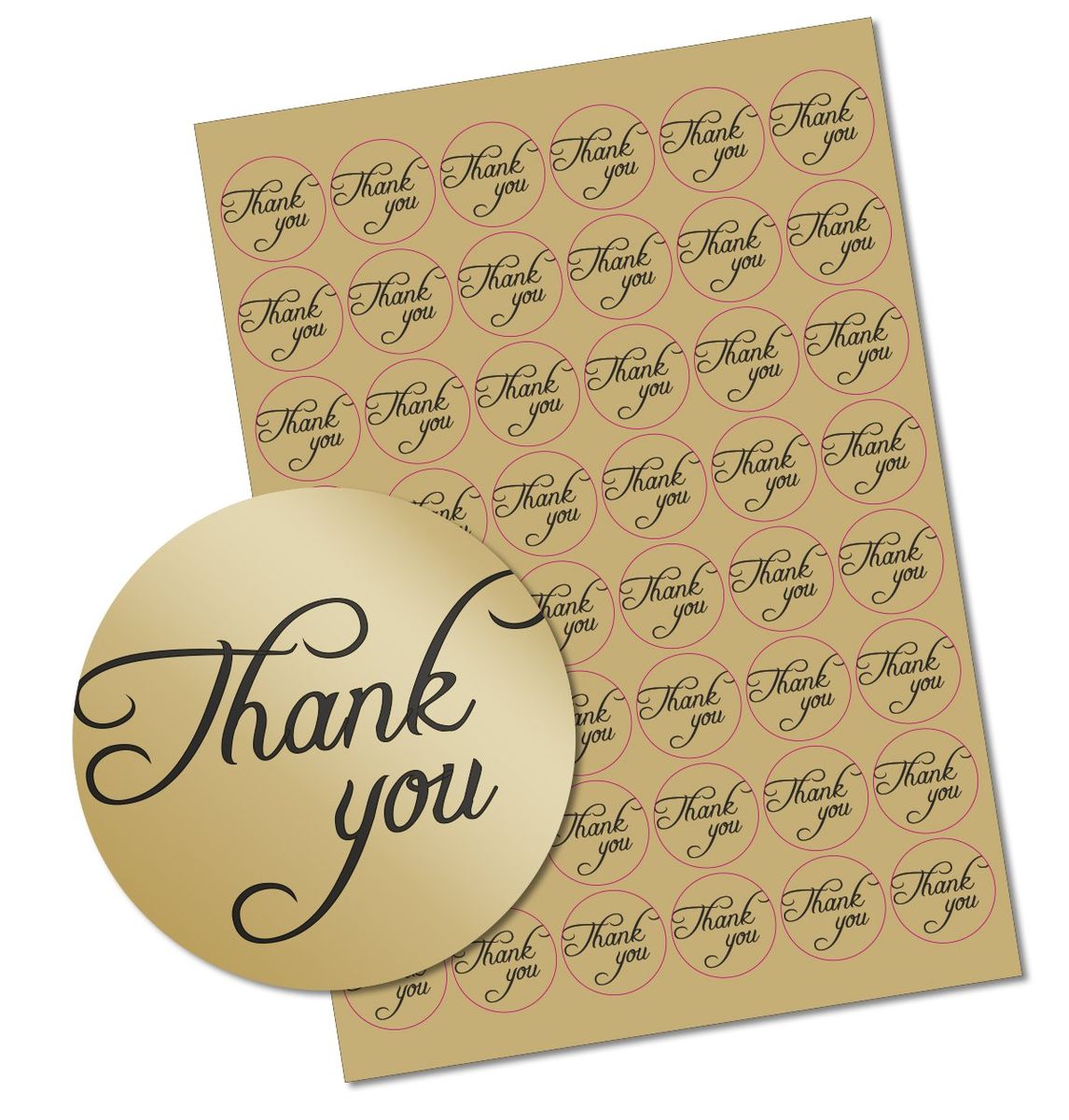 Redfern Thank You English 64 Label Stickers - Gold | Shop Today. Get it ...
