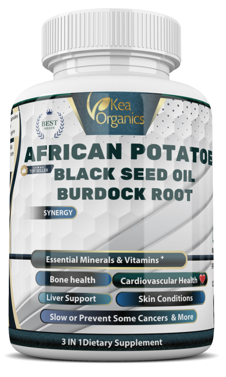 Kea Organics - African Potato, Black Seed Oil, Burdock Root - 60 Veggie ...