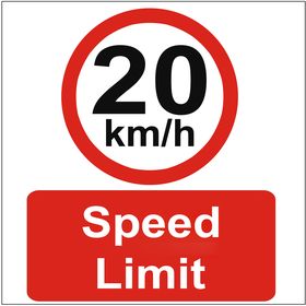 Speed limit 20km/hour sign 44x44cm | Shop Today. Get it Tomorrow ...