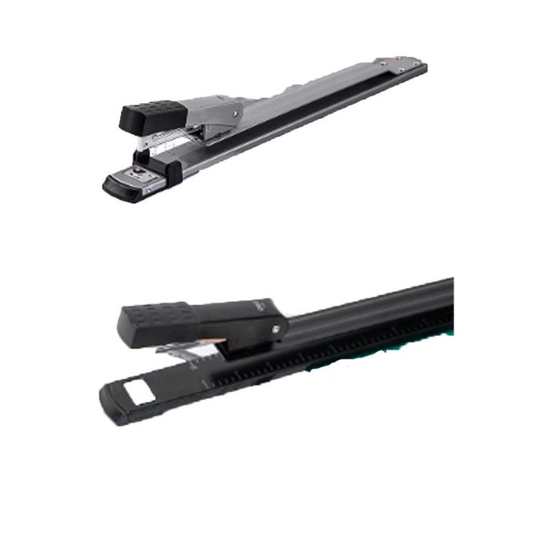 Deli - Long Reach Half Strip Metal Stapler, Black & Grey x 3 Pack ...