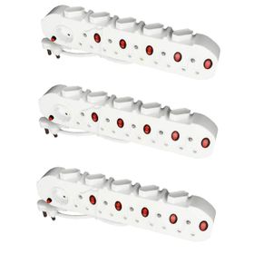 9 Way Multi-plug with 4 illuminated switches - Pack of 3 | Shop Today ...