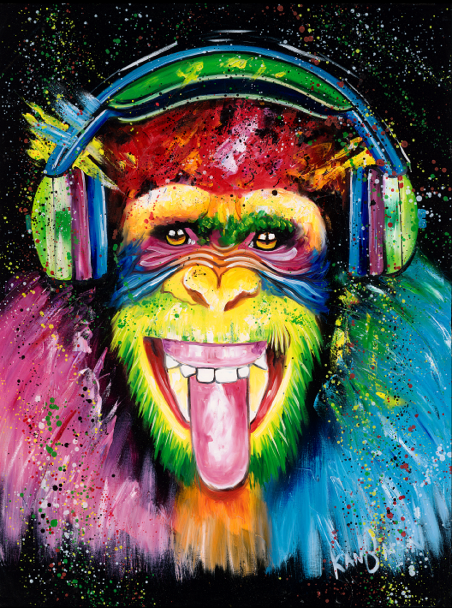 Paramount Mirrors & Prints - Canvas Art - Retro Monkey 1200 x 800 ...