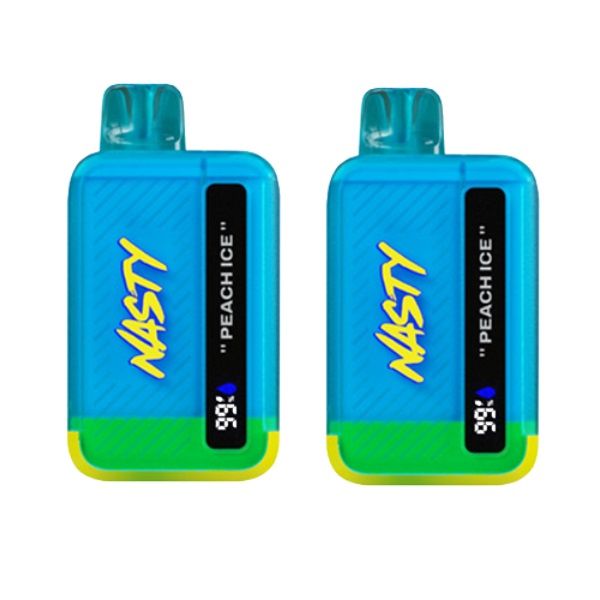 Nasty Disposable Rechargeable Vape 8500 puff 50mg - Peach Ice 2 Pack ...
