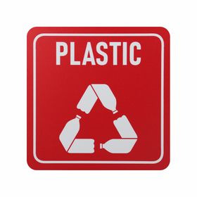 Parrot Products Plastic Recycle Sign on White ACP 15 x 15cm Red | Shop ...