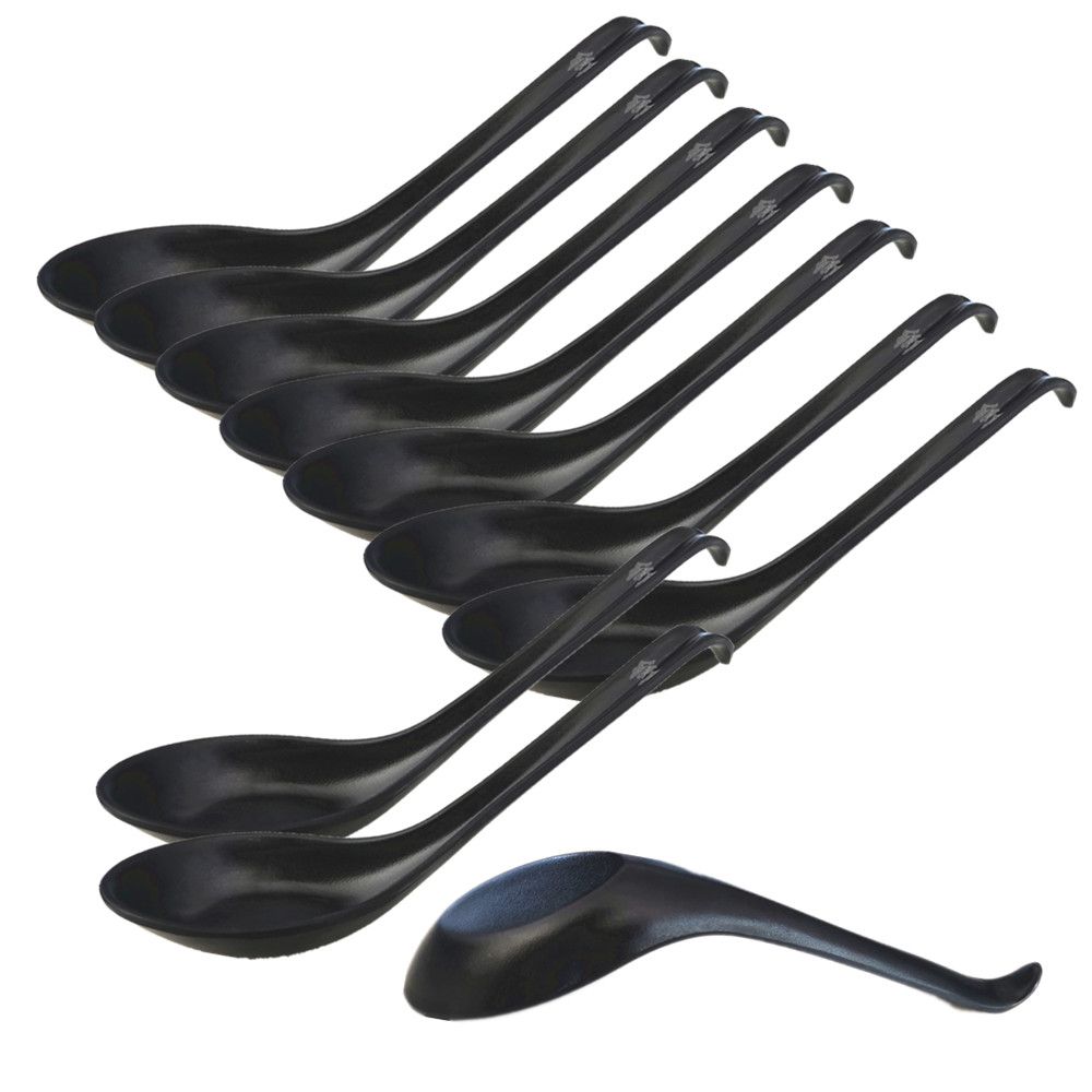 Melamine Soup Spoon Ramen Noodle Spoon Chinese Spoon - Set of 10 ...