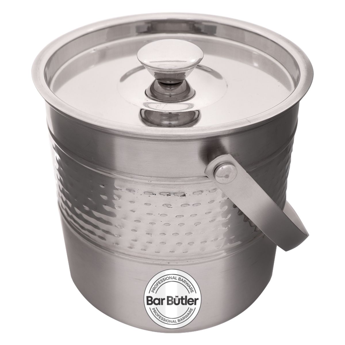 Bar Butler Ice Bucket Hammered with Lid St Steel, 2.7L | Shop Today ...
