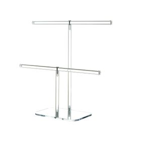 2-Tier Acrylic Jewelry Display Stand | Necklace, Bracelet,& Watch ...