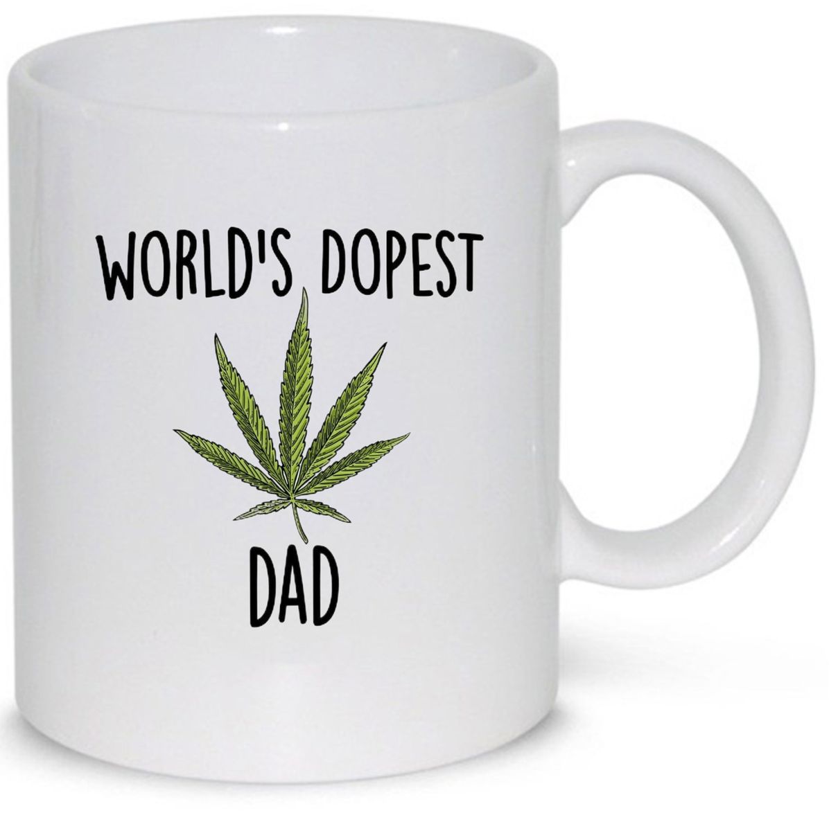 World's Dopest Dad Weed Ganja Marijuana Birthday Christmas Gift Mug ...