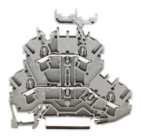 Wago (2002-2231) DIN Rail Mount Terminal Block, 4 Ways, 22 AWG, 12 AWG ...