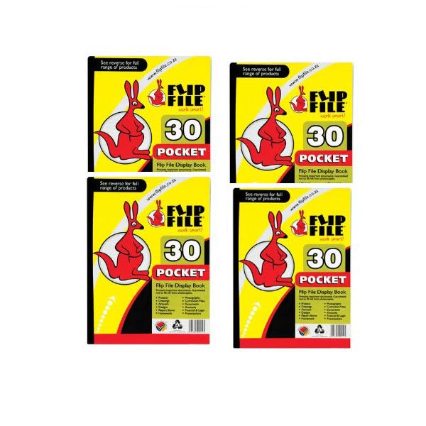 A4 Display File 30 Pockets - Pack 0f 4 | Shop Today. Get it Tomorrow ...