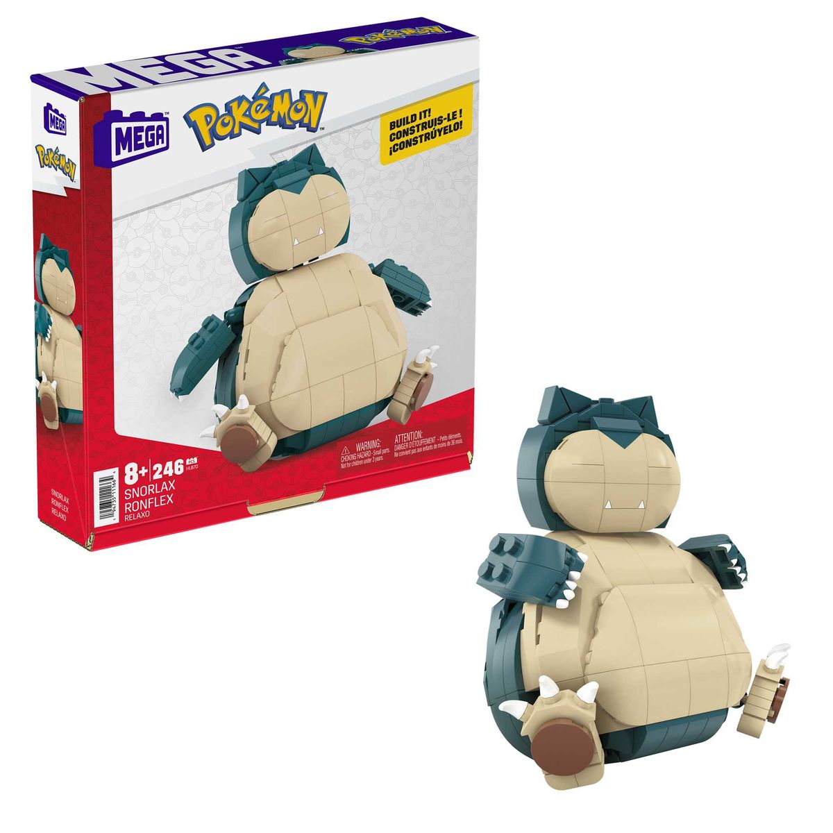 Mega Pokémon Snorlax Building Set With 256 Compatible Bricks And Pieces ...