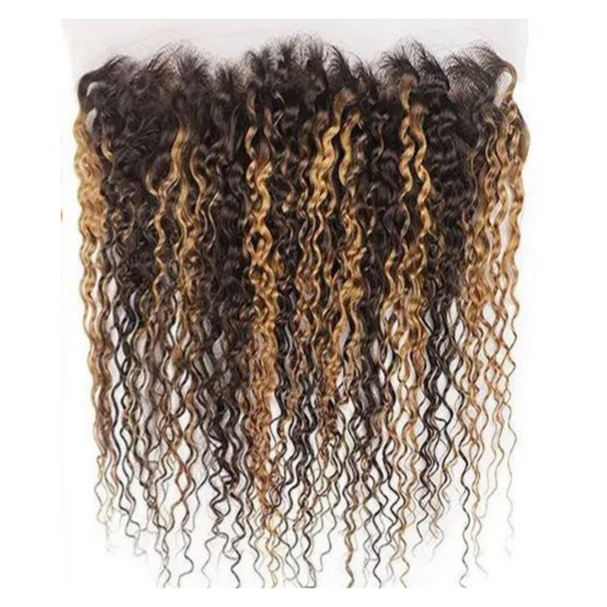 13x4 HD Lace Frontal Only Ear to Ear Jerry Curly #F4/27 Human Hair ...